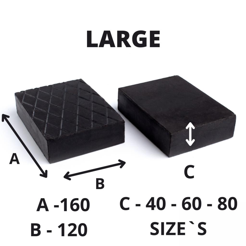 RUBBER BLOCK FOR GARAGE SCISSOR LIFTS & JACKING BEAMS
